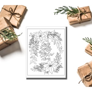 Christian Christmas Coloring Sheets Printable Joy to the World Coloring ...