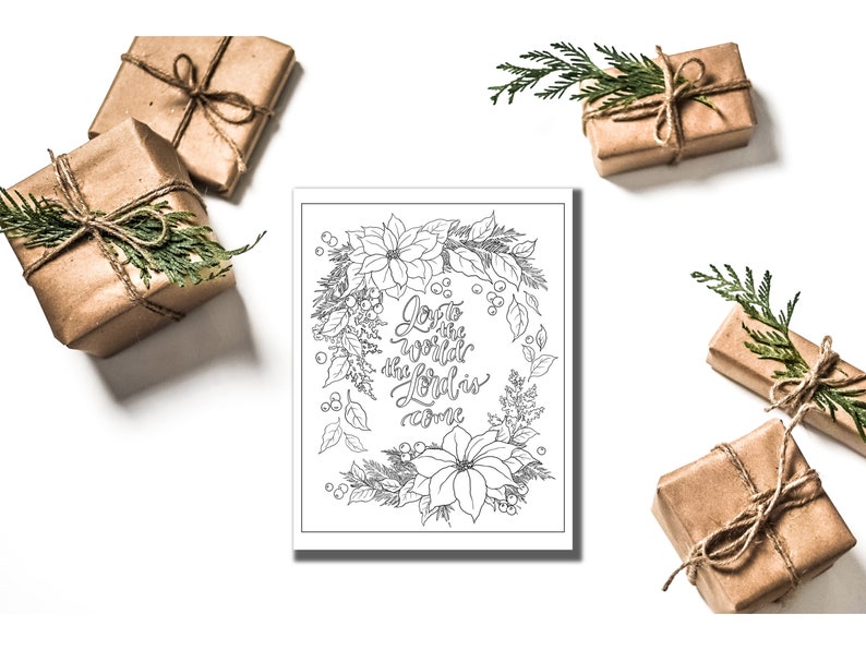 Christian Christmas Coloring Sheets Printable Joy to the World Coloring ...