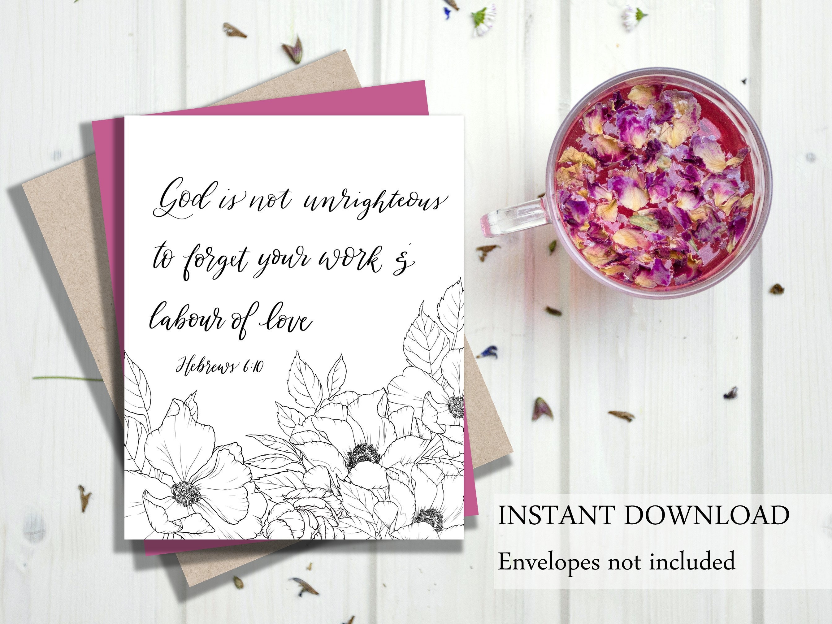 Mother's Day Coloring Cards With Bible Verses Christian Coloring Card ...