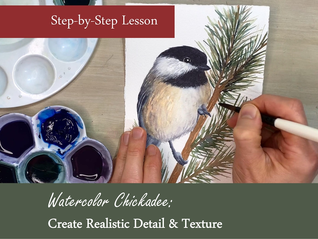 Chickadee Watercolor Tutorial – Winter Bird Painting Video Lesson With ...