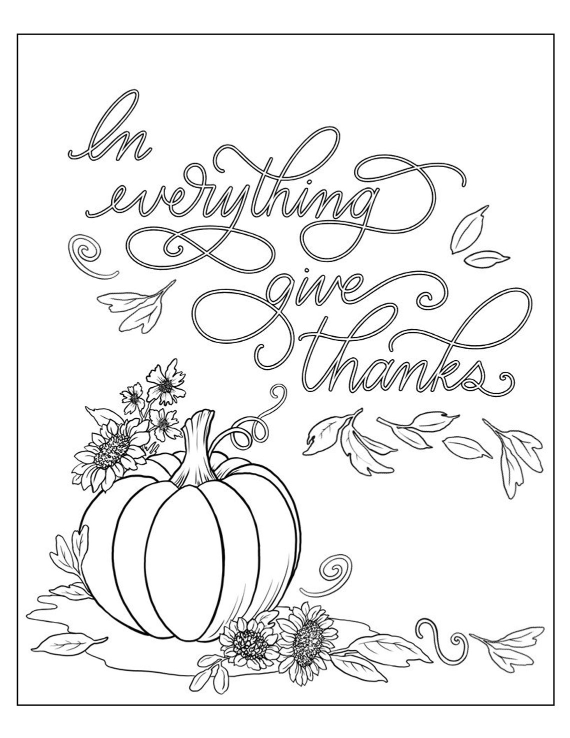 Fall Bible Verse Coloring Page, Christian Adult Coloring Sheets Color ...