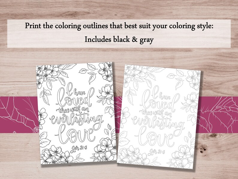 Christian Valentines Day Coloring Card Set With Bible Verses Valentine ...