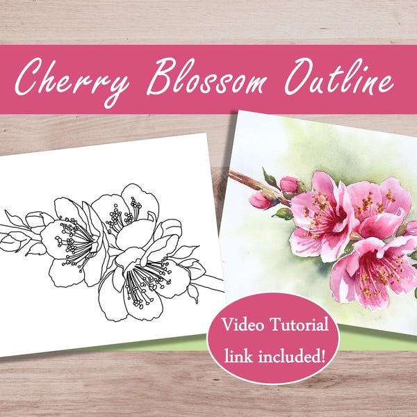 Watercolor March Flower - Etsy