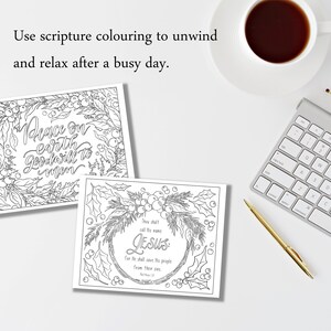 Christian Coloring Pages for Christmas, Holiday Adult Coloring Sheets ...