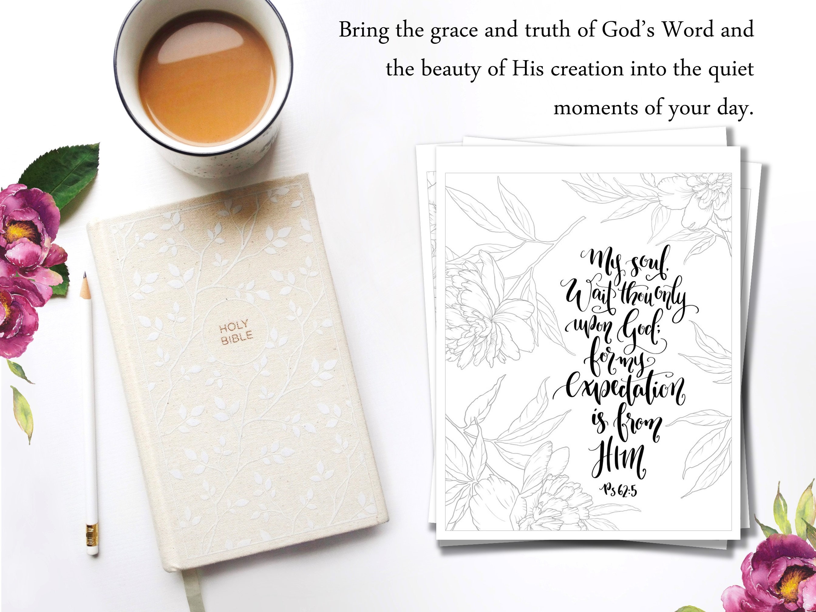 Bible Verse Coloring Pages for Adults, Printable Christian Coloring ...