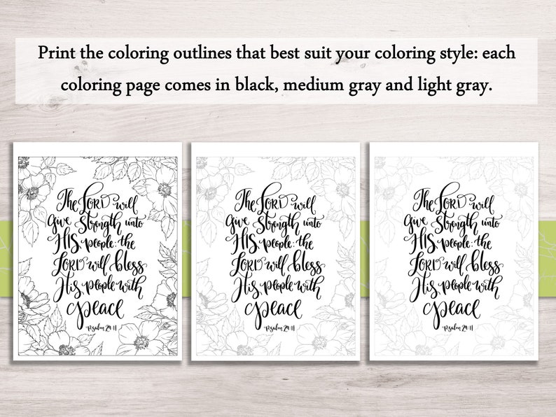 Printable Bible Verse Coloring Set Scripture Coloring Page - Etsy