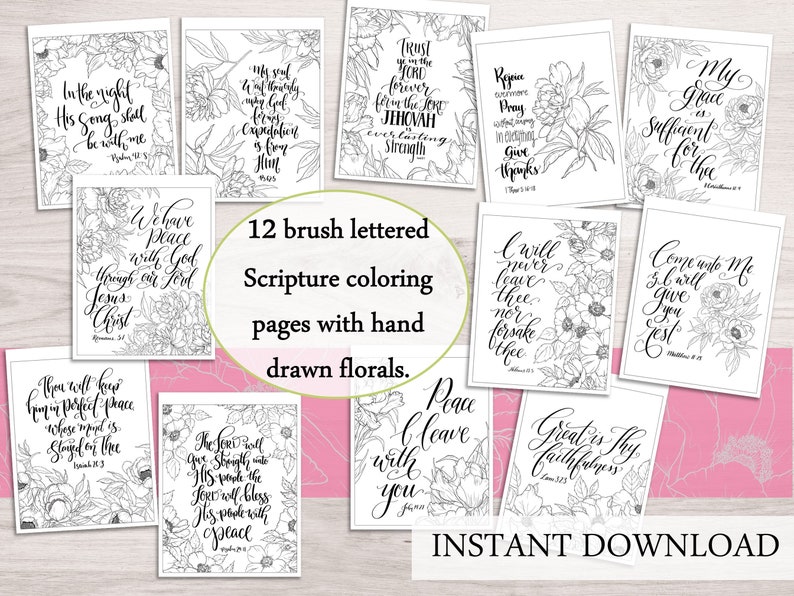 Christian Coloring Scripture Journal Page Printable Bible - Etsy