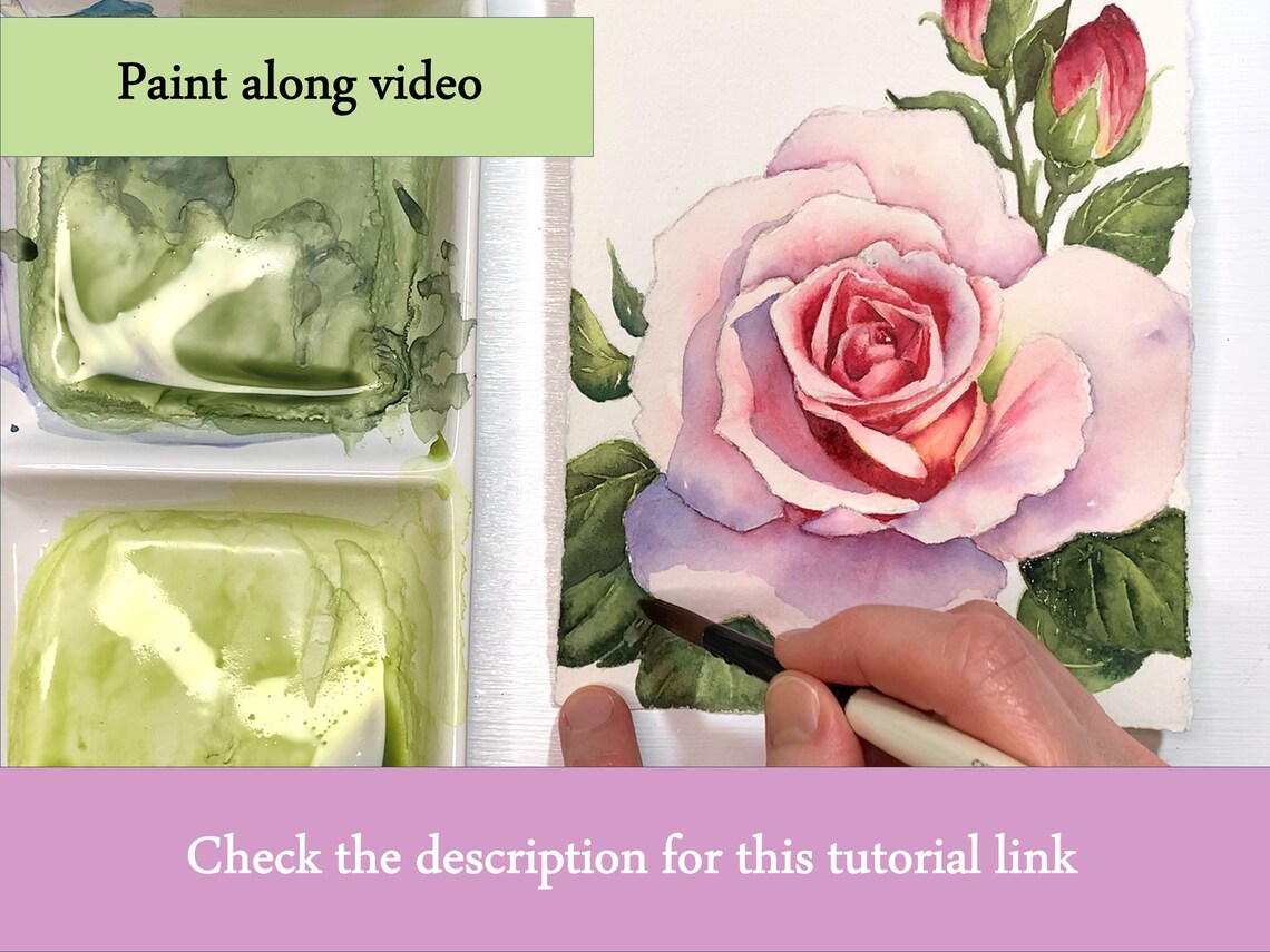 Realistic Rose Coloring Page Printable Rose Outline to Paint DIY ...