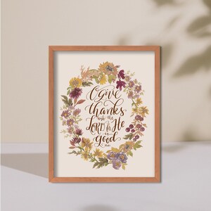 Thanksgiving Printable Bible Verse Wall Art Fall Christian - Etsy