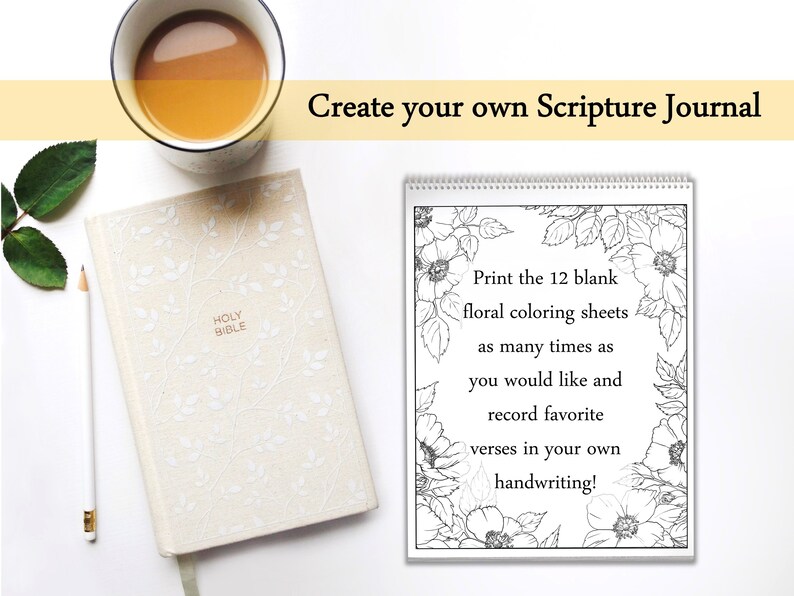 Printable Bible Verse Coloring Set, Scripture Coloring Page Bundle for ...