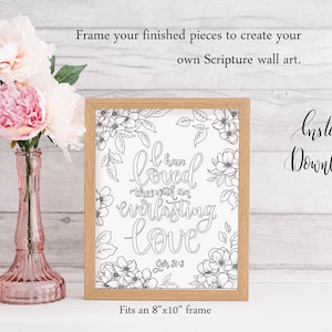 Christian Coloring Page With Bible Verses Adult Coloring Scripture ...