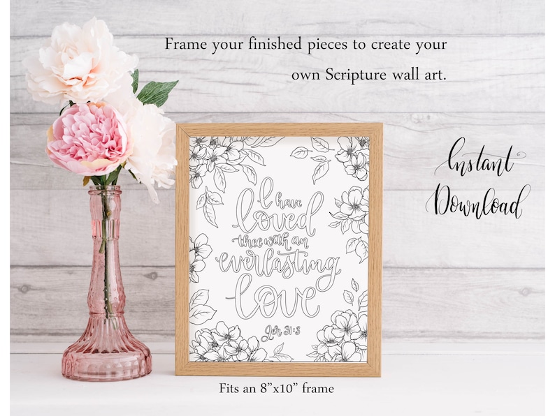 Christian Coloring Page With Bible Verses Adult Coloring Scripture ...