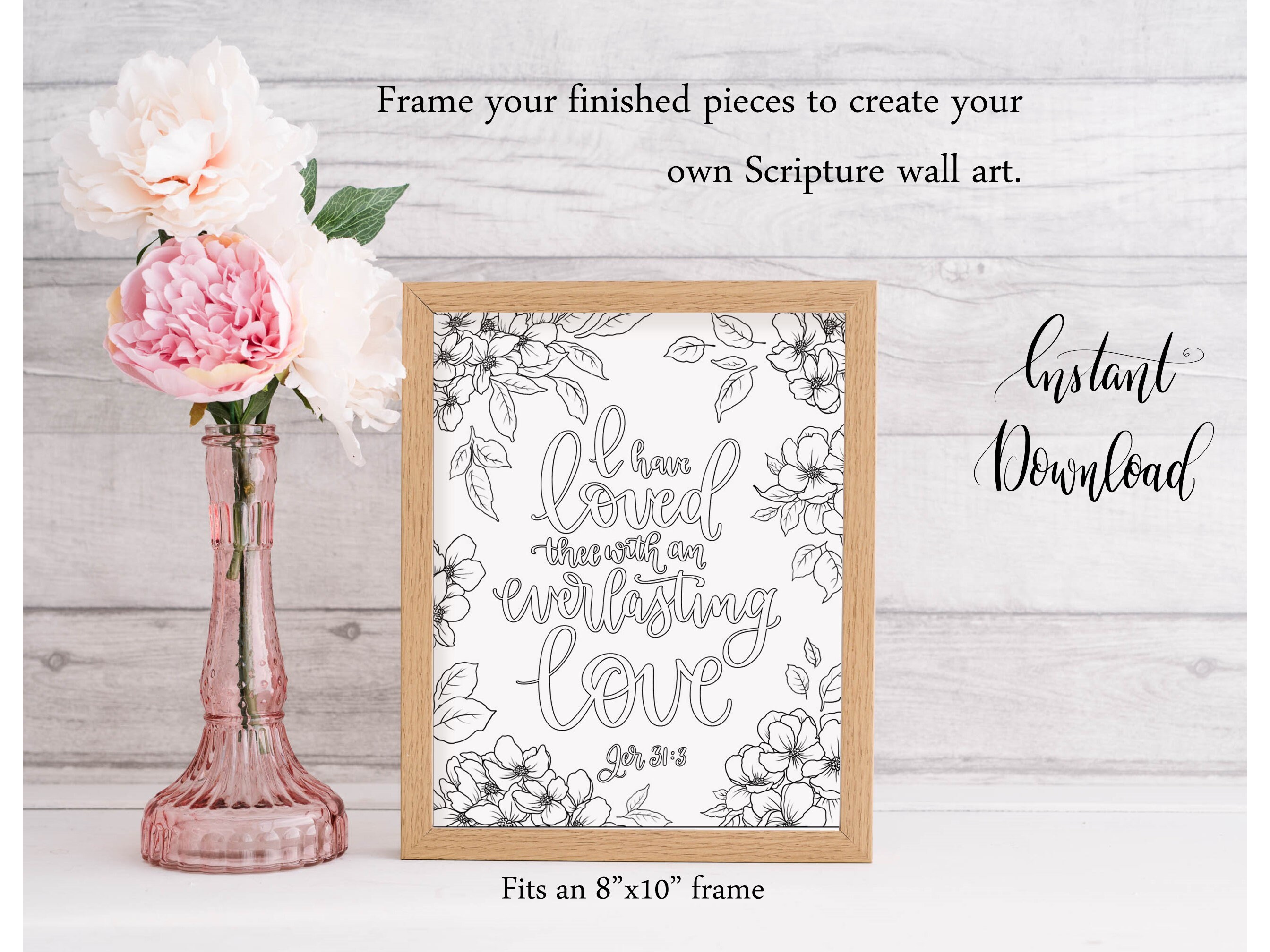 Christian Coloring Page With Bible Verses Adult Coloring Scripture ...