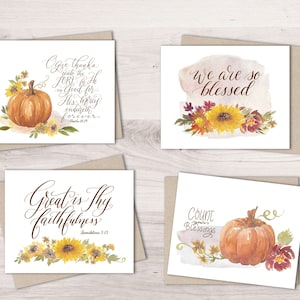 Christian Thanksgiving Card Printable, Autumn Scripture Greeting Card ...