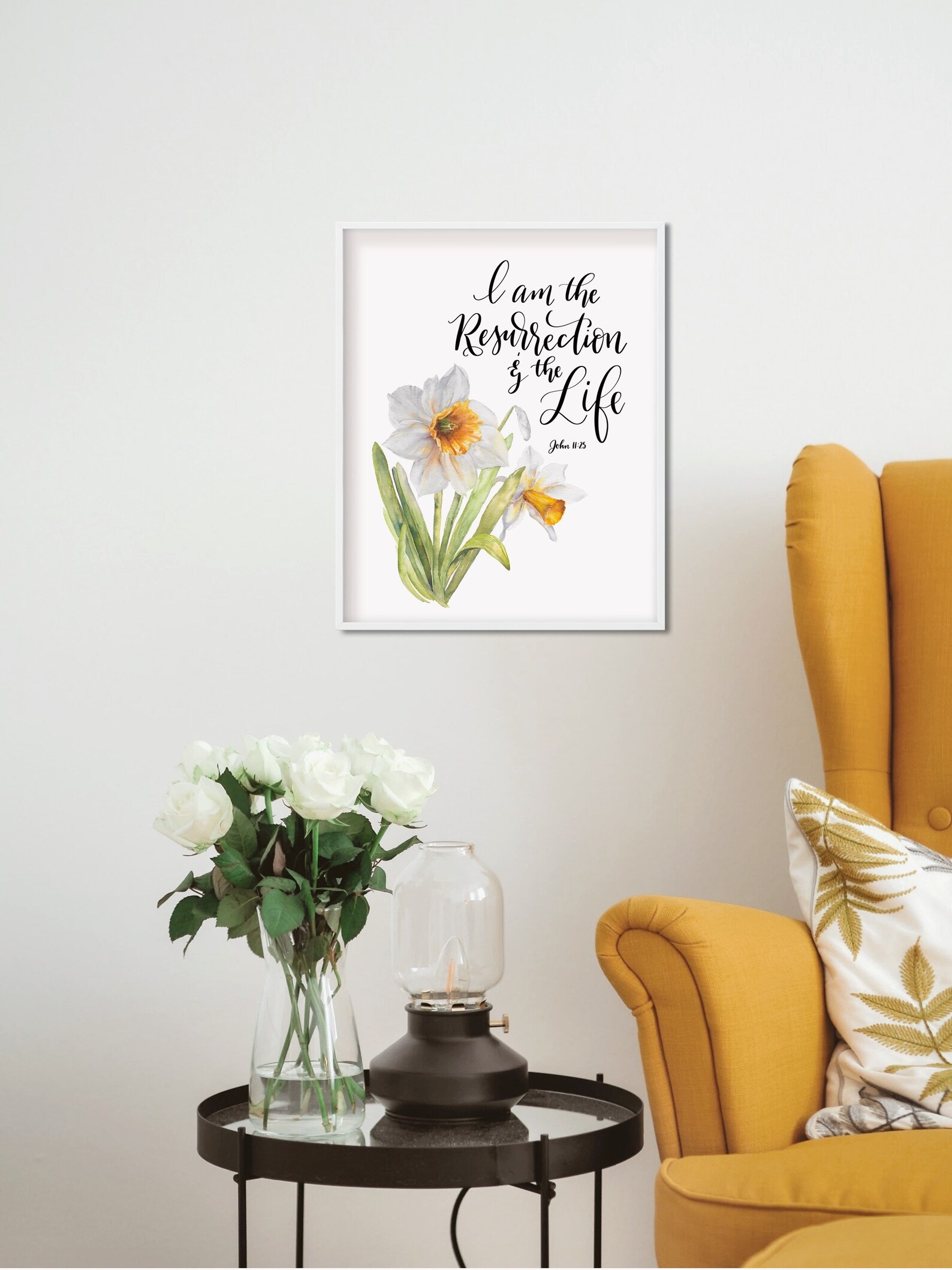 He is Risen Christian Easter Wall Art Printable, Resurrection Scripture ...