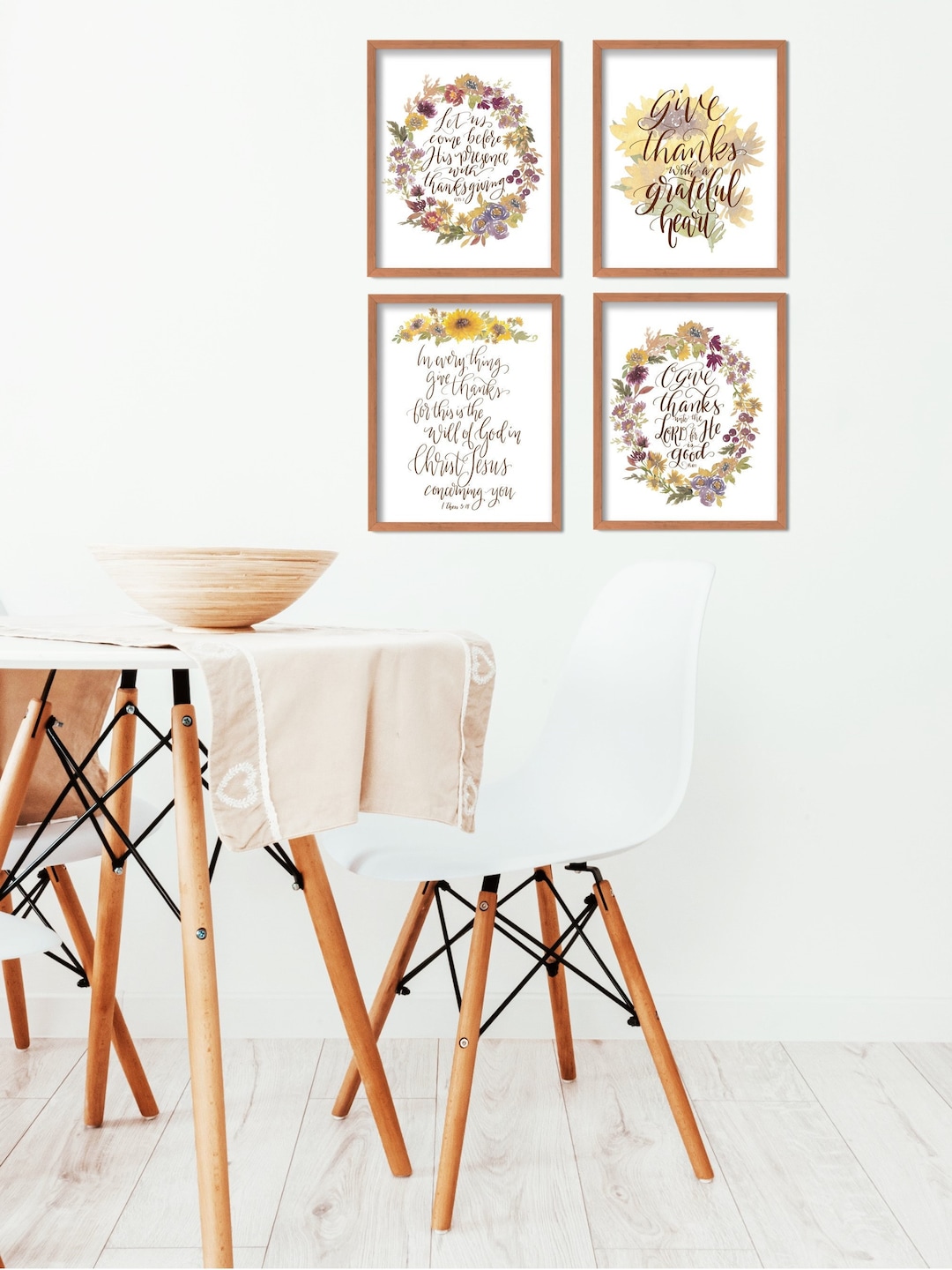 Fall Scripture Wall Art Printable Thanksgiving Bible Verse - Etsy