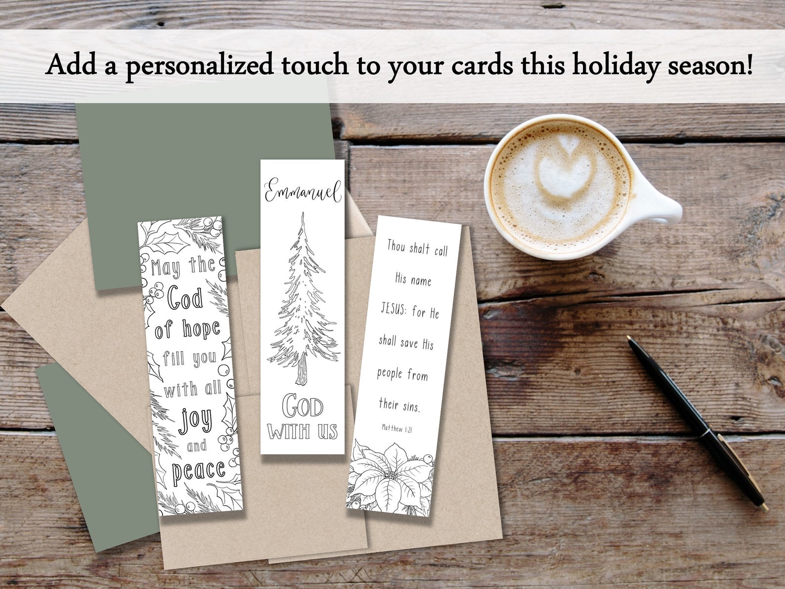 Christmas Bible Verse Coloring Bookmarks, Christian Coloring Bookmark ...