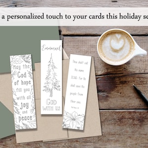 Christmas Bible Verse Coloring Bookmarks, Christian Coloring Bookmark ...