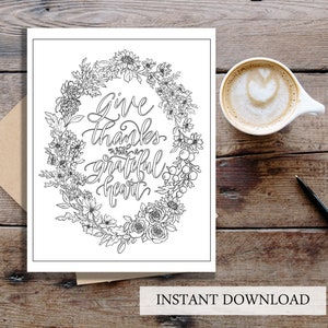 Fall Bible Verse Coloring Page, Christian Adult Coloring Sheets Color ...