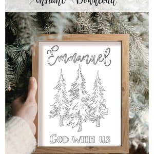 Christian Christmas Adult Coloring Page, Call His Name Jesus Christmas ...