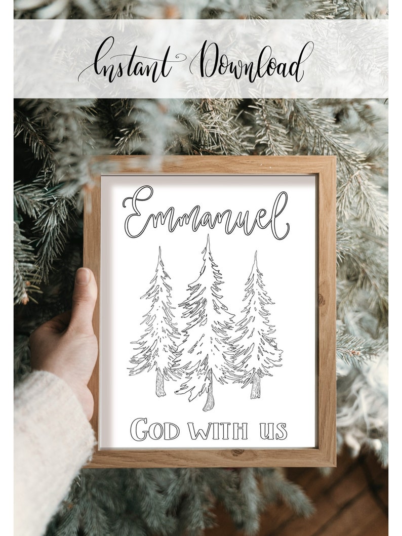 Christian Christmas Adult Coloring Page, Call His Name Jesus Christmas ...