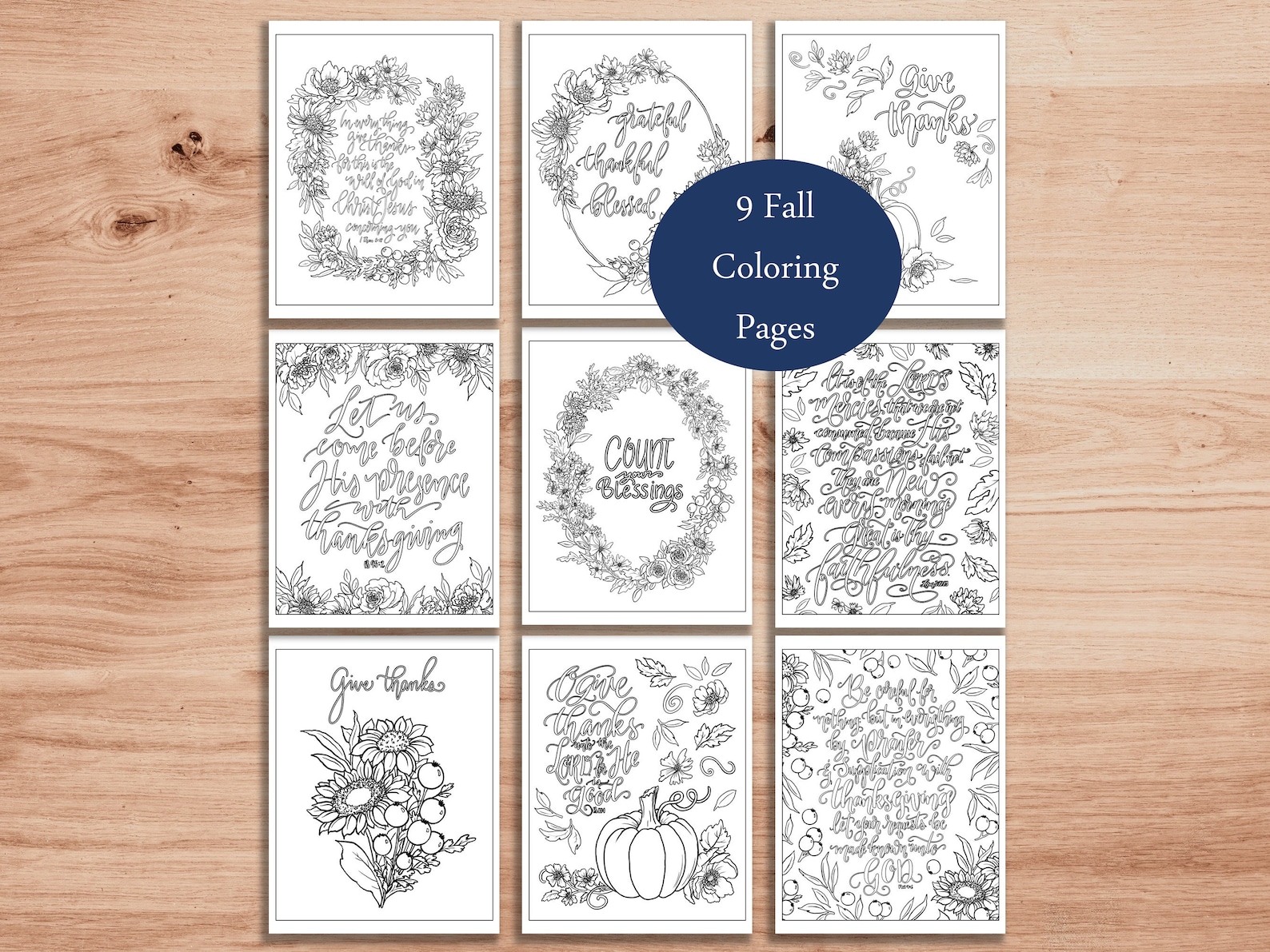 Christian Fall Coloring Sheets Printable Gratitude Coloring Pages ...