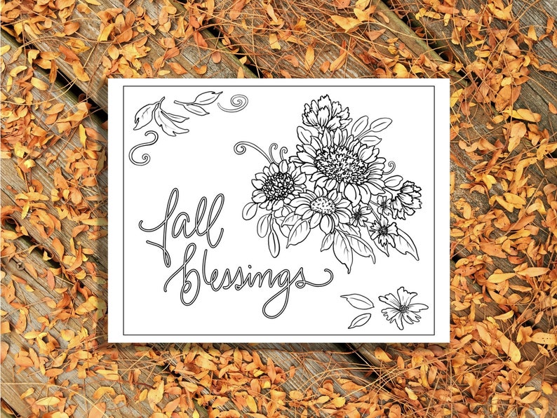 Fall Bible Verse Coloring Page, Christian Adult Coloring Sheets Color ...