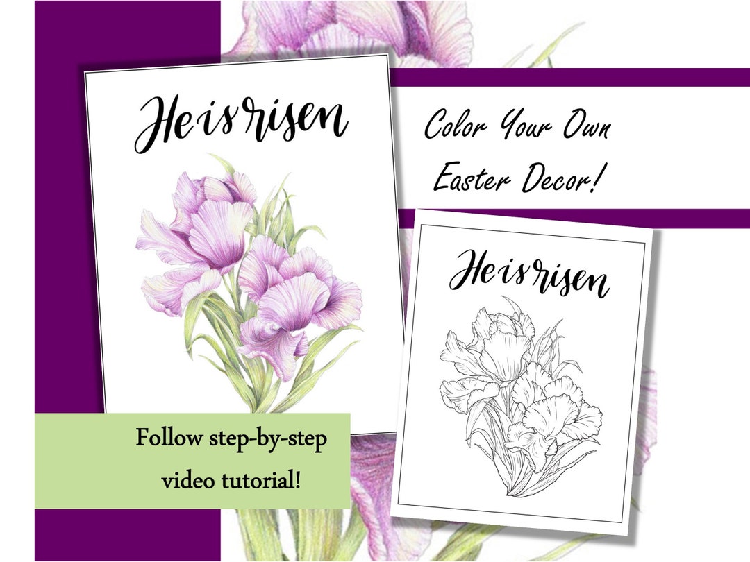 Christian Easter Coloring Page With Easter Bible Verse to Color Easy ...