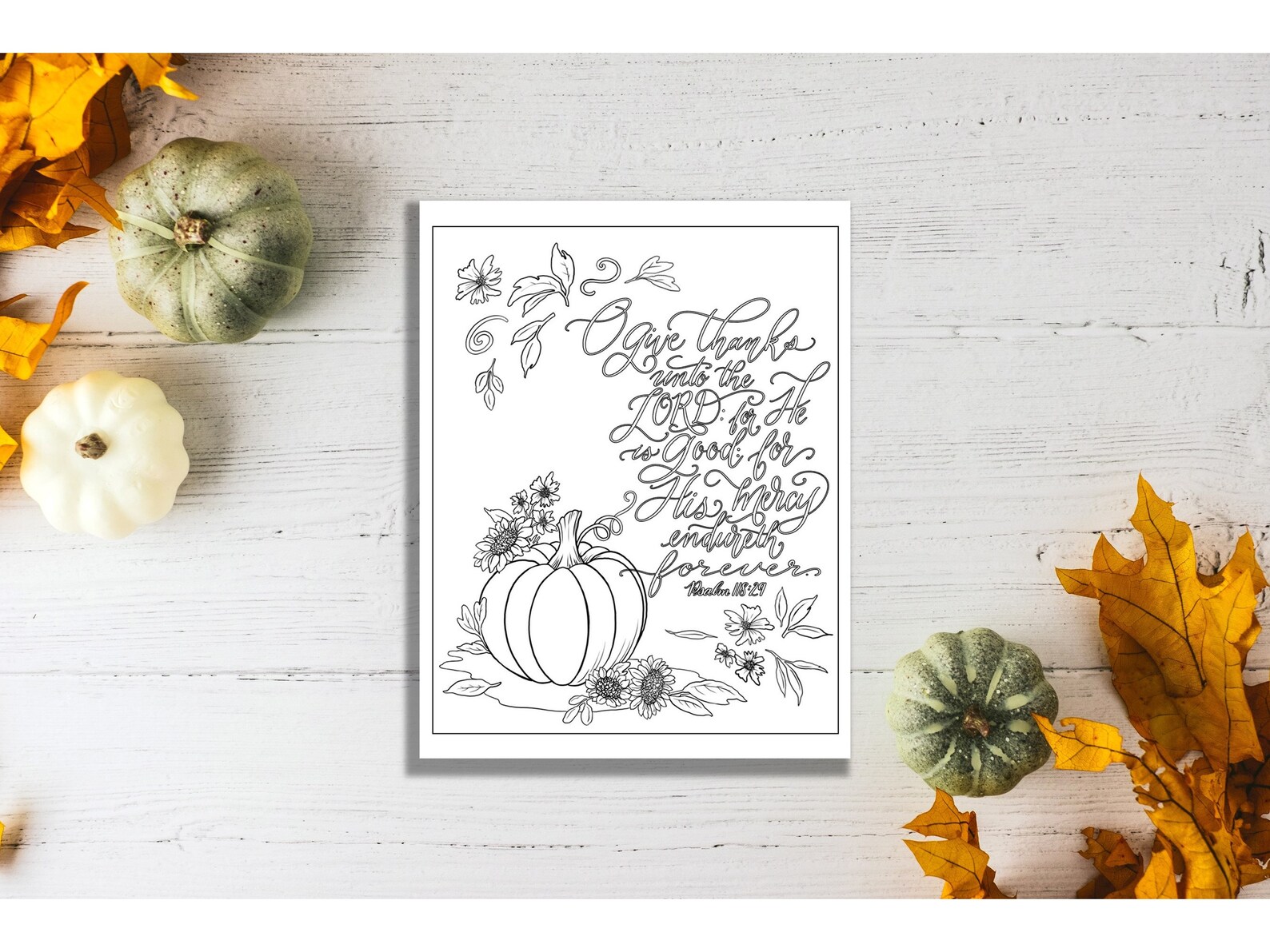 Fall Bible Verse Coloring Page, Christian Adult Coloring Sheets Color ...