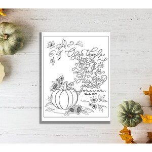 Fall Bible Verse Coloring Page, Christian Adult Coloring Sheets Color ...