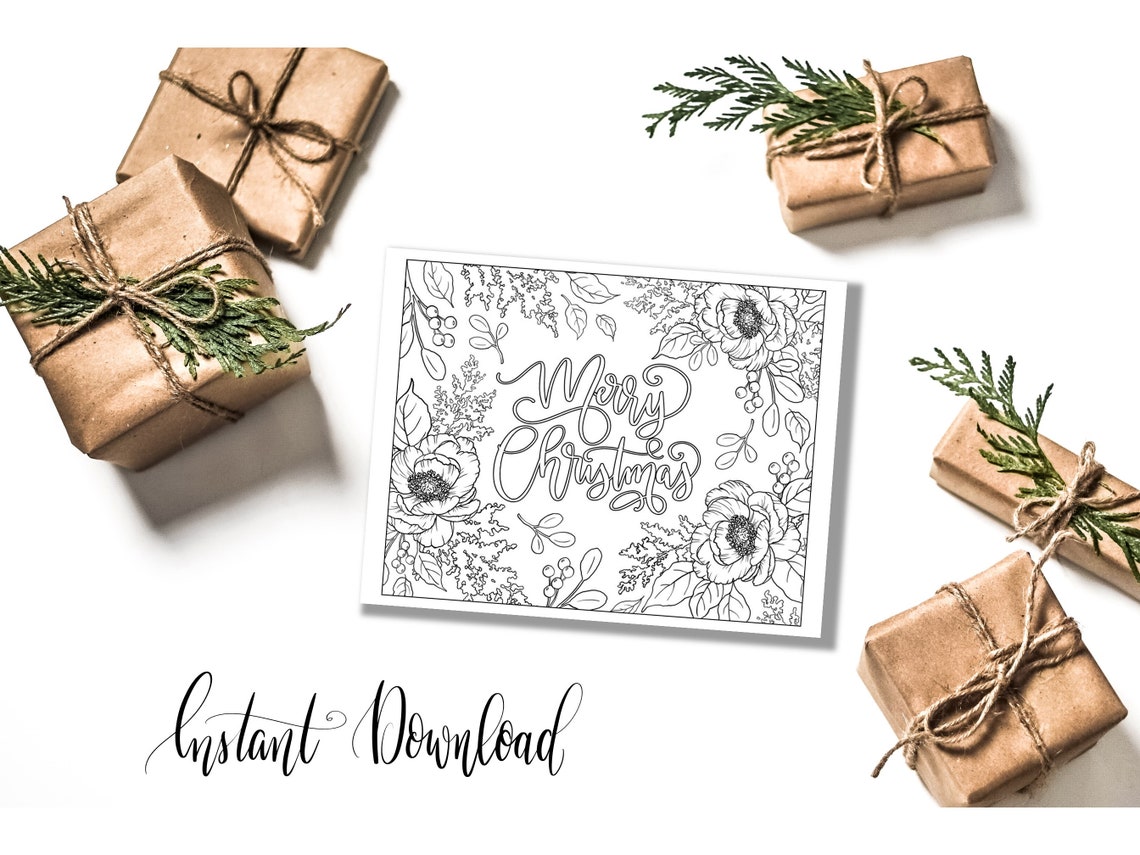 Christian Coloring Pages for Christmas, Holiday Adult Coloring Sheets ...