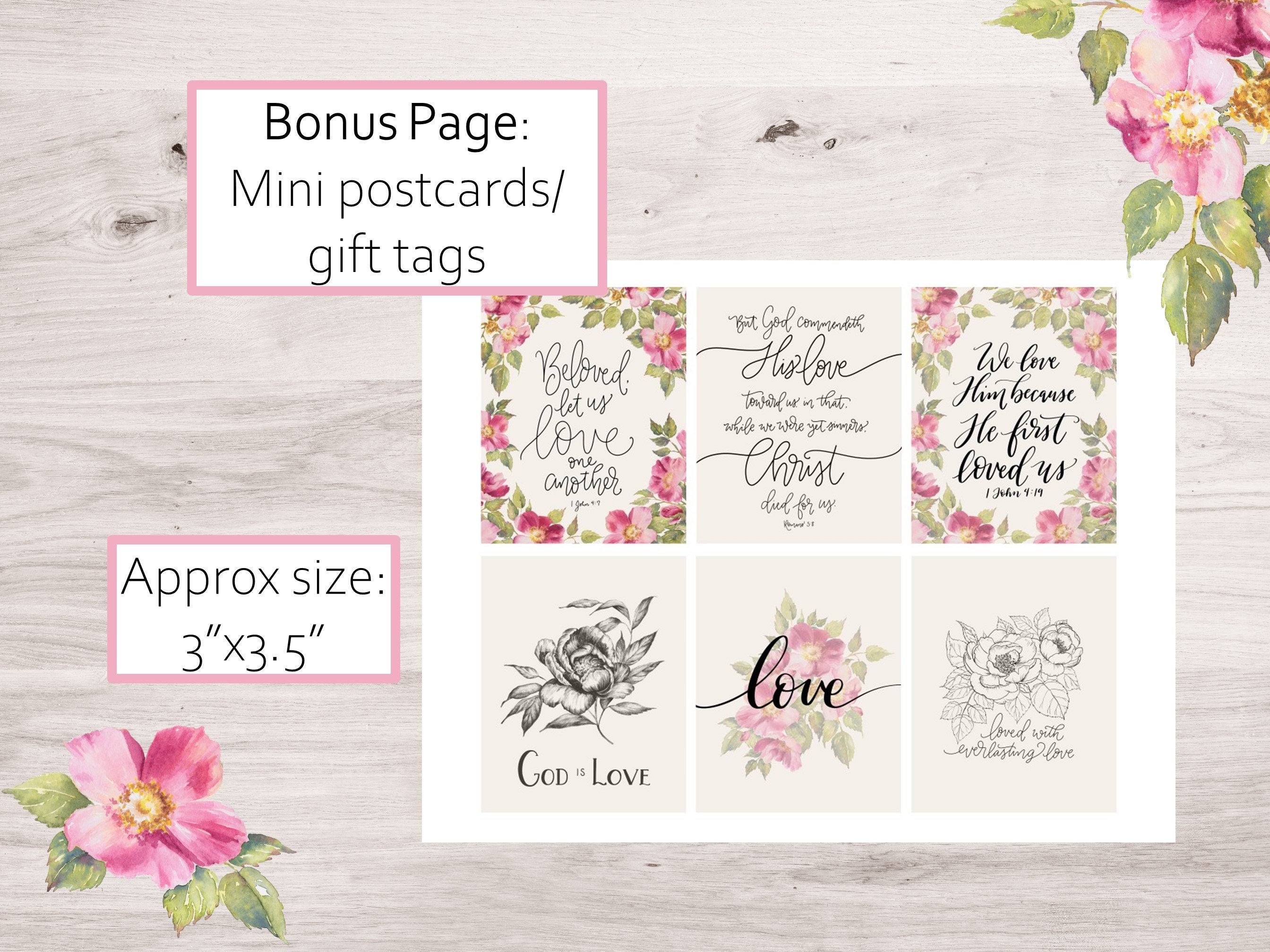 Christian Valentine’s Day Printable Card Set Valentines Day Card With ...
