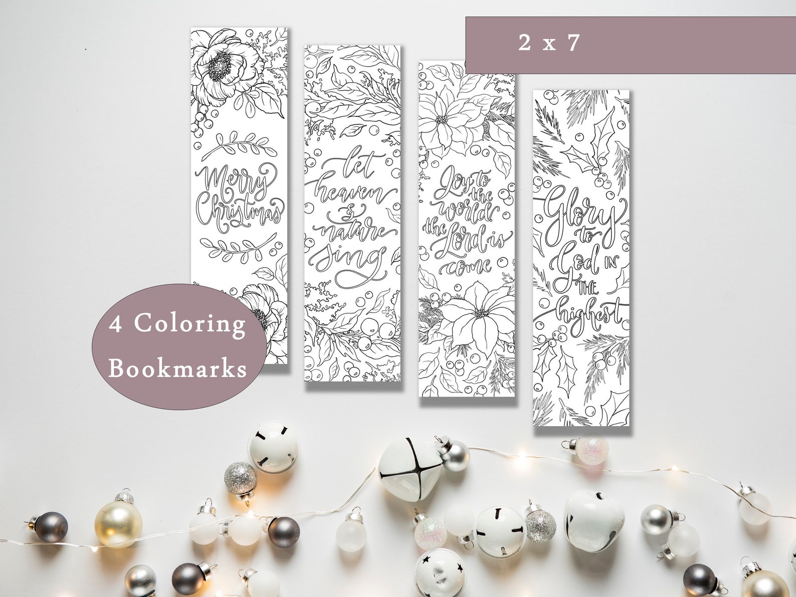 Christian Christmas Coloring Bookmarks Joy to the World Bookmark to ...