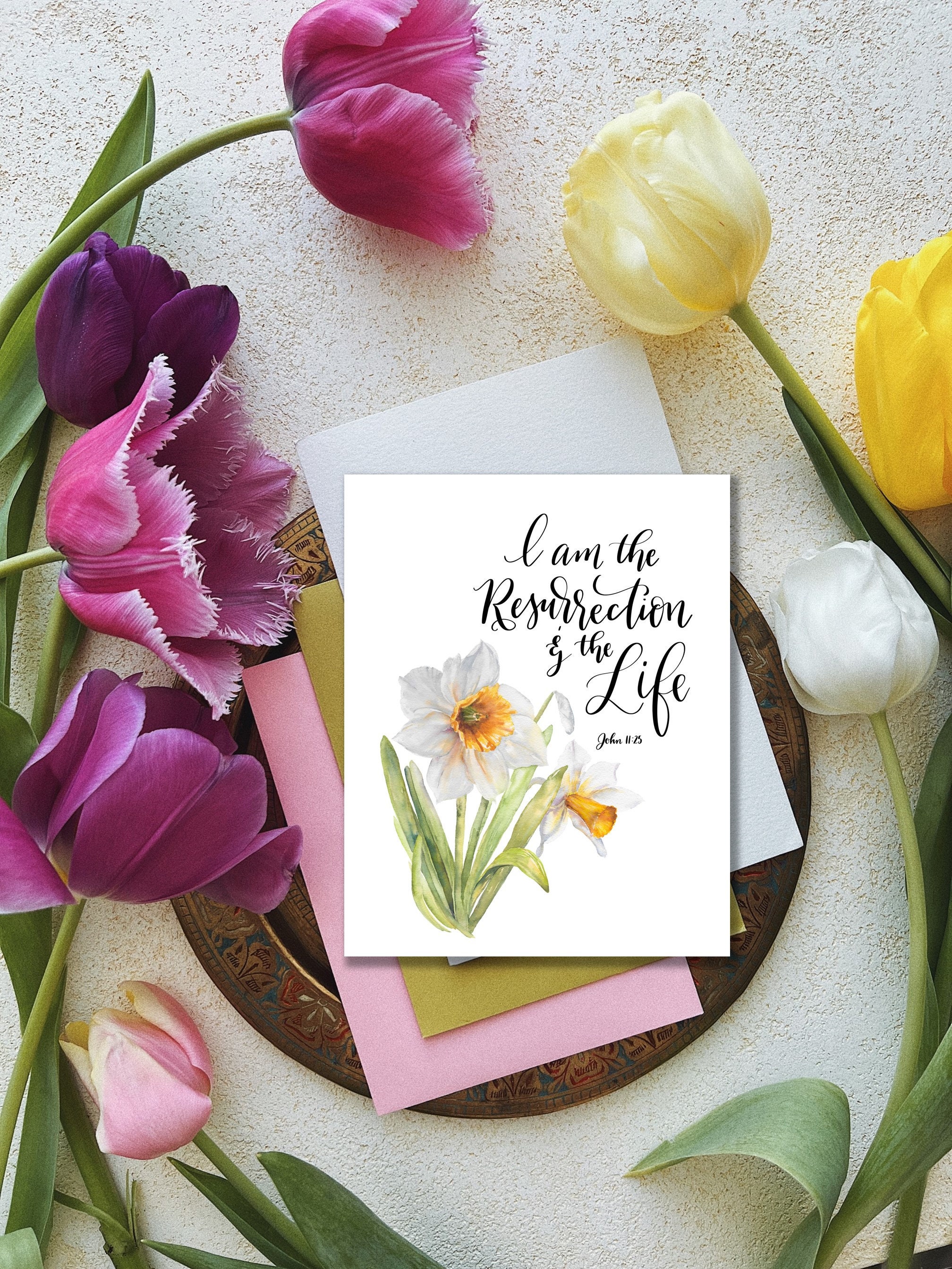 He is Risen Christian Easter Wall Art Printable, Resurrection Scripture ...