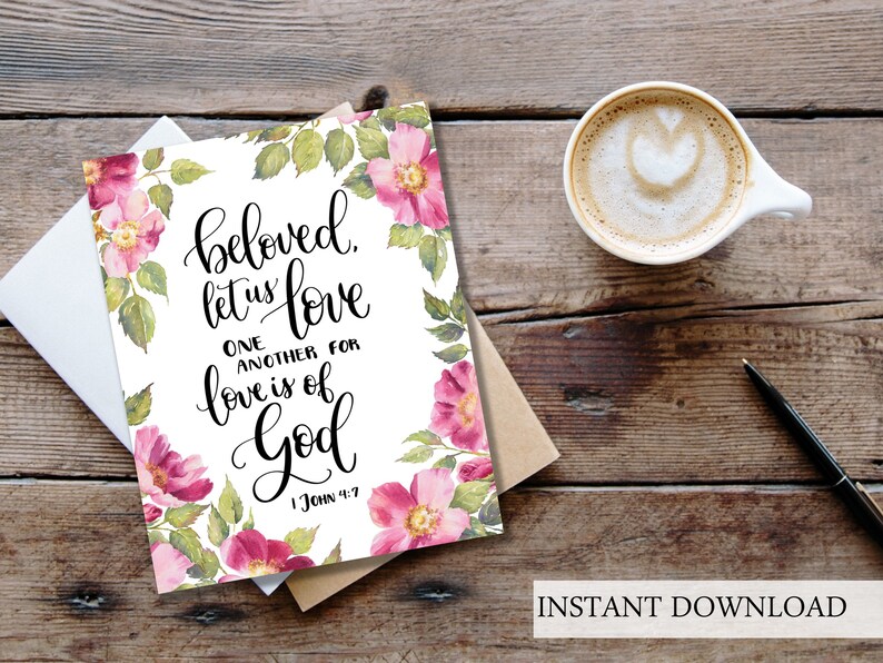 Printable Christian Valentine's Day Card Set With Bible Verses ...