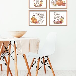 Give Thanks to the Lord Printable, Thanksgiving Bible Verse Set of 4 ...