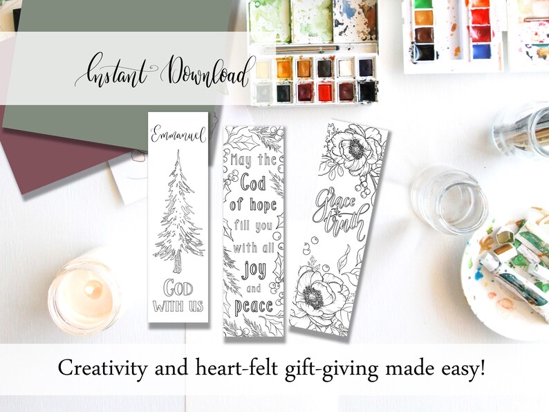 Christmas Bible Verse Coloring Bookmarks, Christian Coloring Bookmark ...