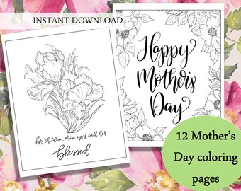 Christian Mother’s Day Coloring Page | Printable Bible Verse Art for ...
