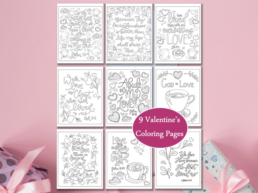 Christian Valentine's Day Coloring Page for Young Women Valentine's Day ...