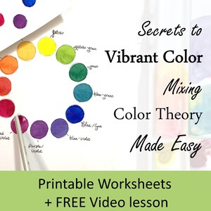 Color Theory Worksheet Printable Bundle Basic Color Wheel to Color in ...