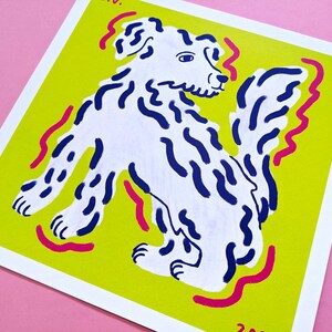 Abstract Puppy – Archival Art Print | Colorful Dog in Abstract Art ...
