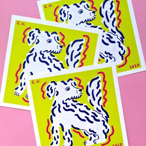 Abstract Puppy – Archival Art Print | Colorful Dog in Abstract Art ...