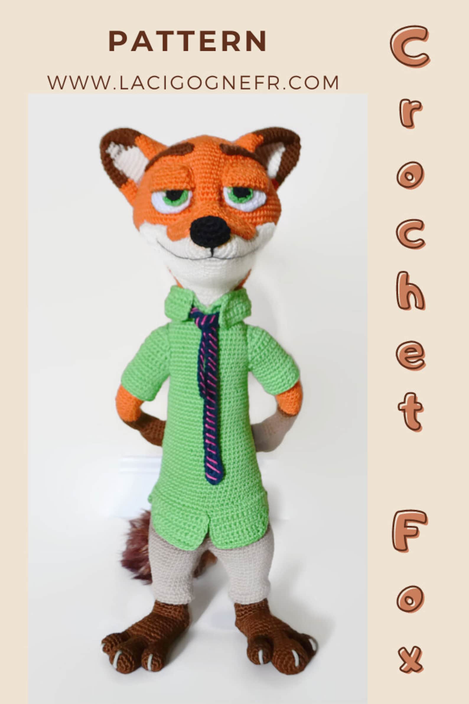 Fox Crochet Pattern Amigurumi Fox Toy PDF File Tutorial - Etsy