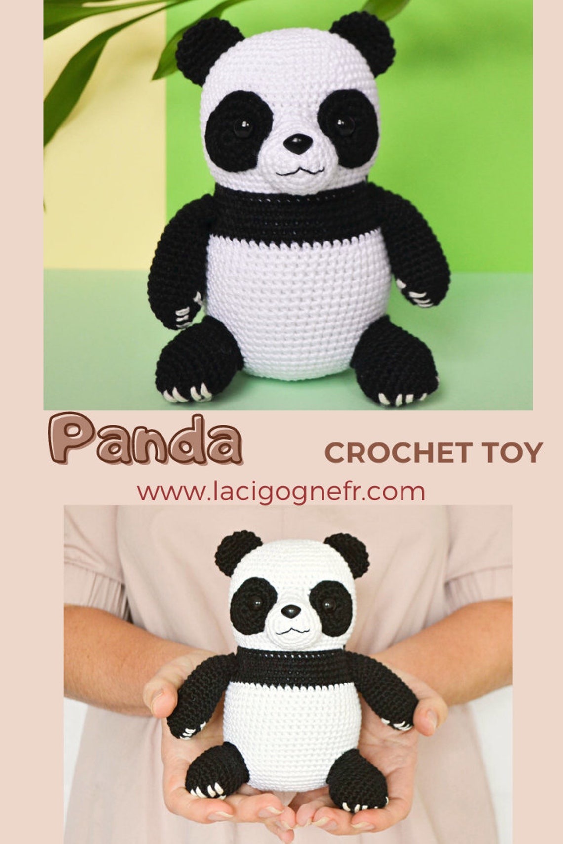 Crochet TOY Amigurumi Panda Toy Crochet Cuddle-sized Panda - Etsy