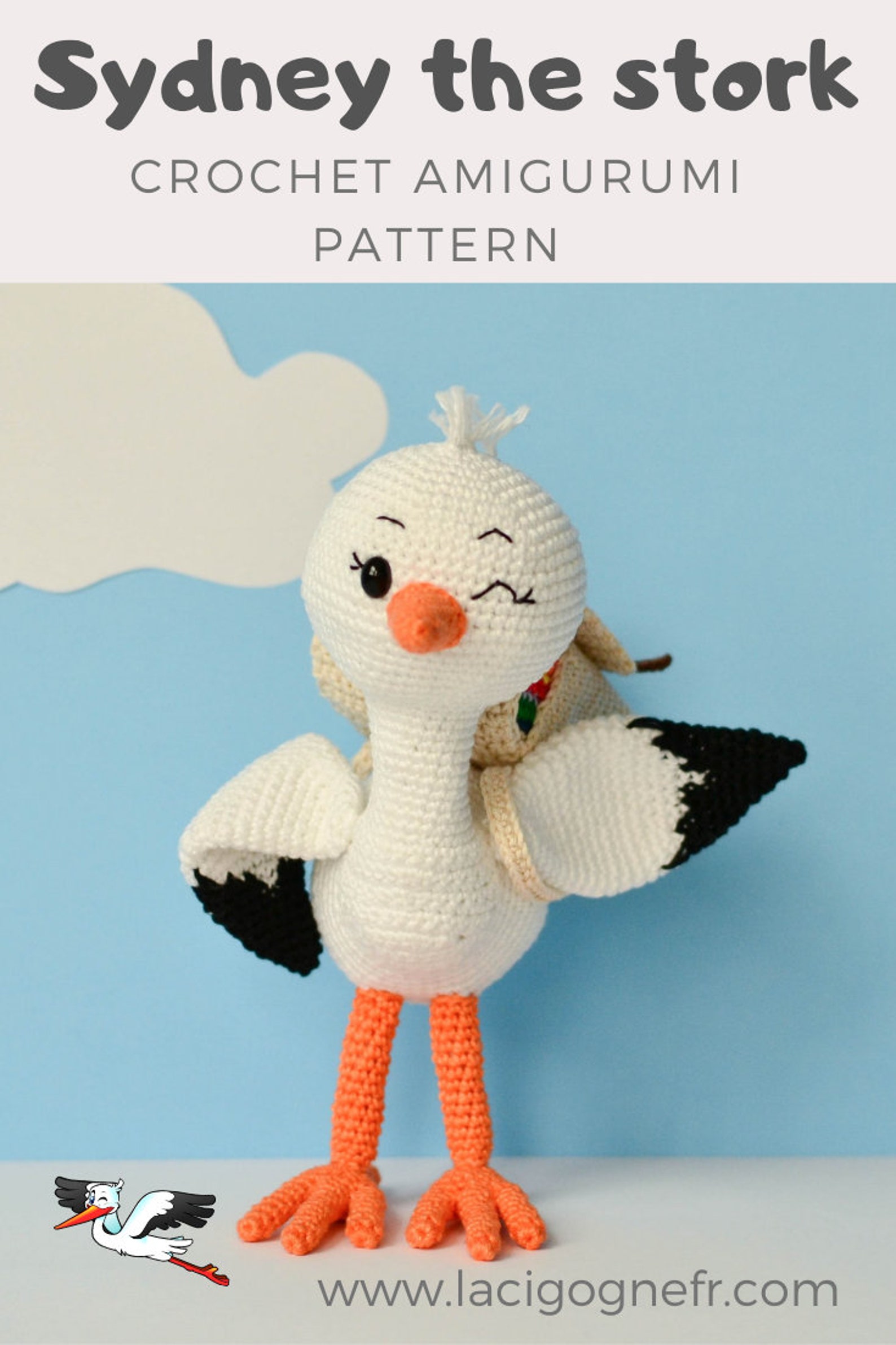 Stork Toy Crochet Pattern Amigurumi Stork Pattern Stork | Etsy