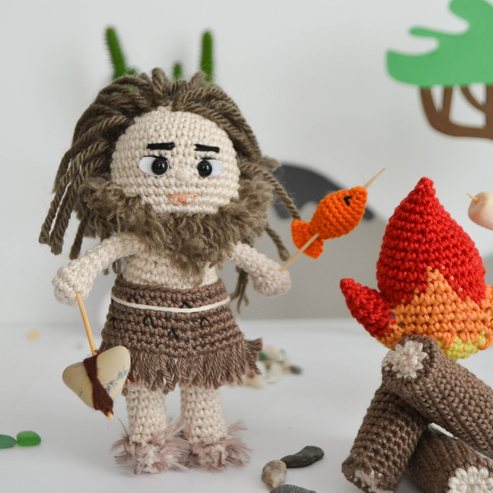 Dollhouse Decor : Campfire Crochet Pattern Amigurumi Bonfire | Etsy