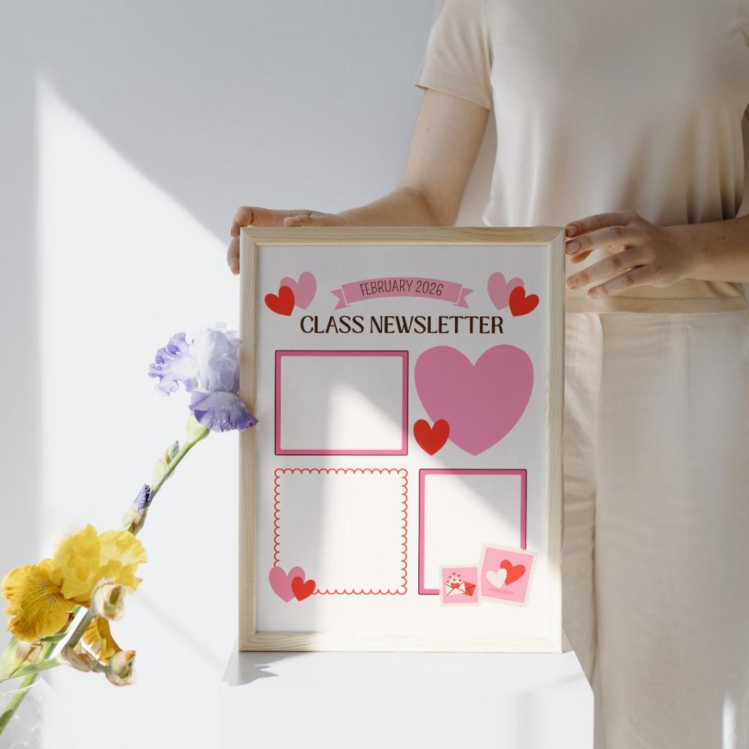 Illustrative Style Valentine's Day Class Newsletter Screen-free ...