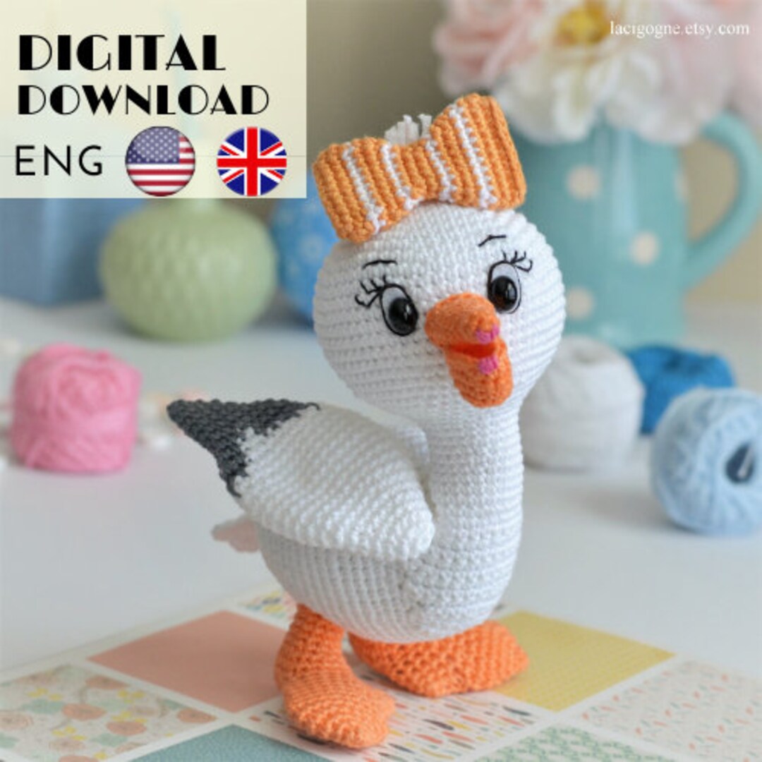 Pelican Crochet Pattern - Amigurumi Pelican Pattern - Pelican Nursery ...