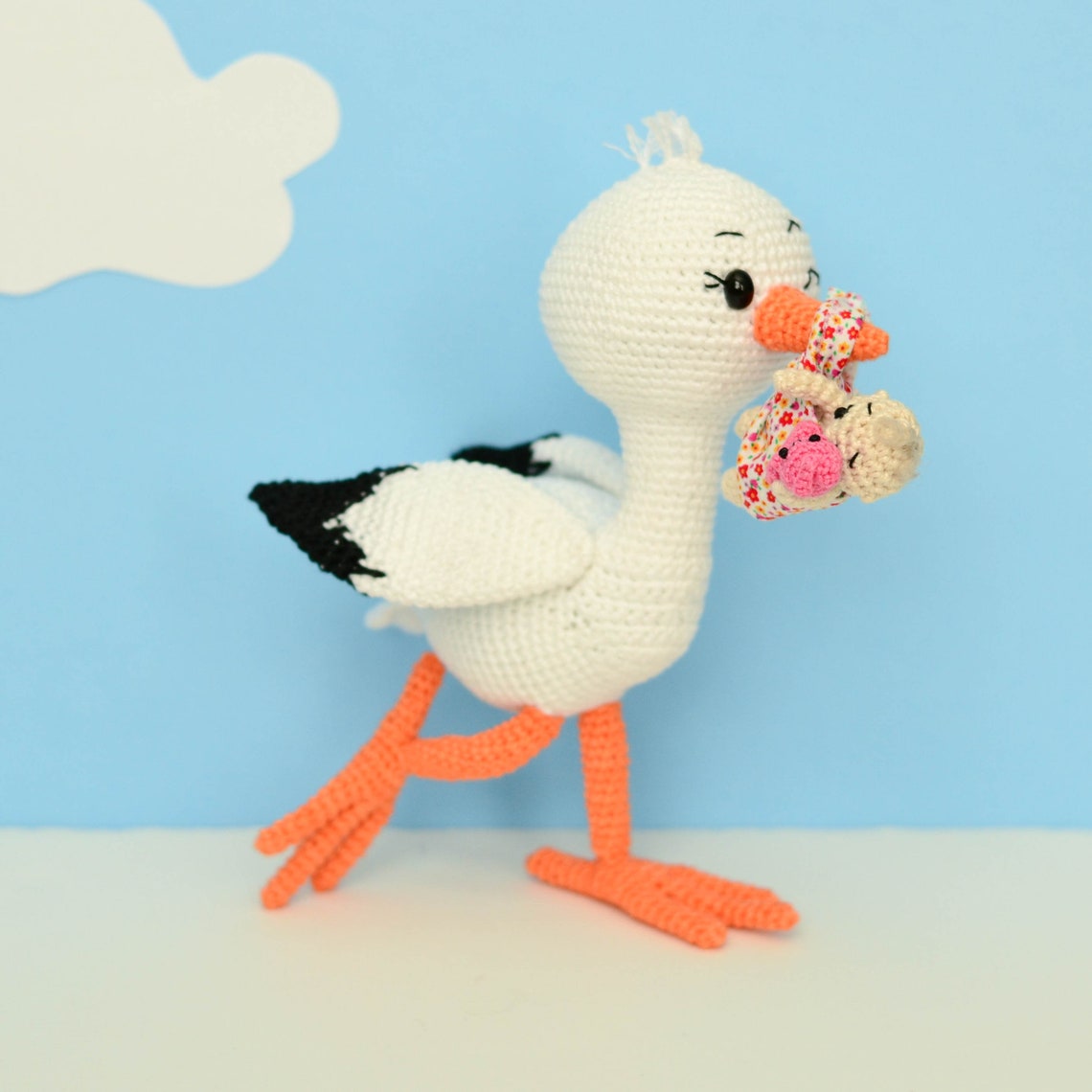 Stork Toy Crochet Pattern Amigurumi Stork Pattern Stork | Etsy