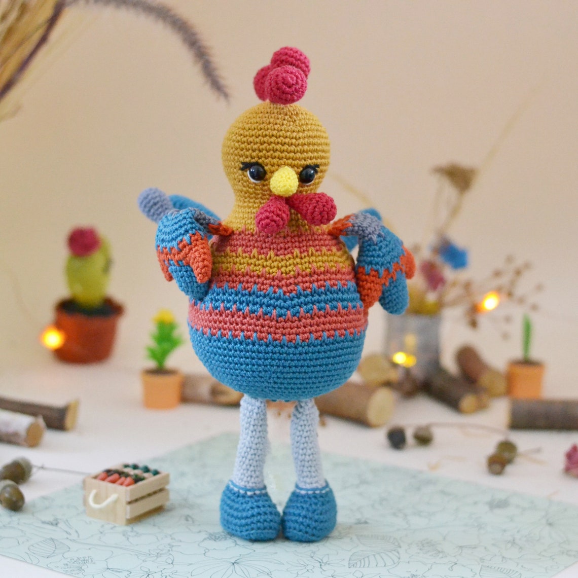 Rooster Crochet Pattern Rooster Amigurumi Toy Pattern - Etsy